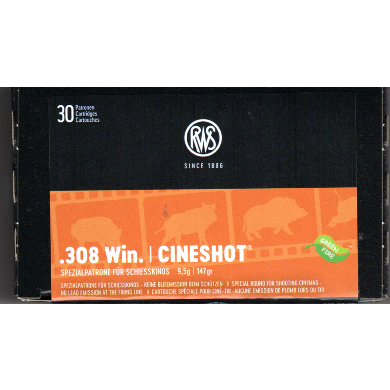 RWS PAT .308 WIN CINESHOT 9,5G 30ER - American Gun Shop, 35,00